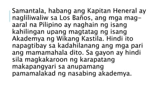 Buod ng El Filibusterismo | PPTX