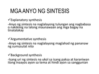 BUOD NG ISANG SINTESIS SHS FILIPINO.pptx