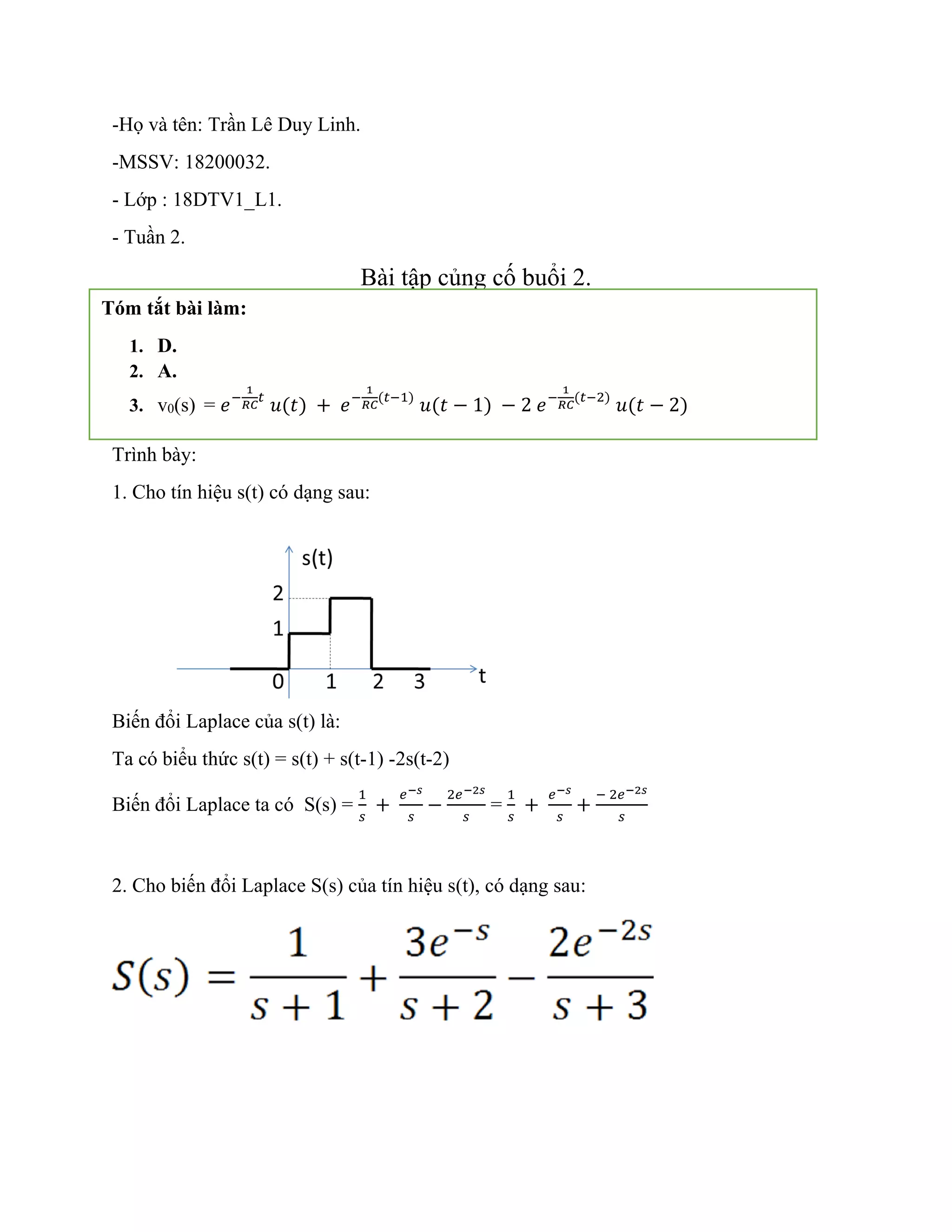 Tín hiệu, hệ thống và phân giải mạch 2 | PDF