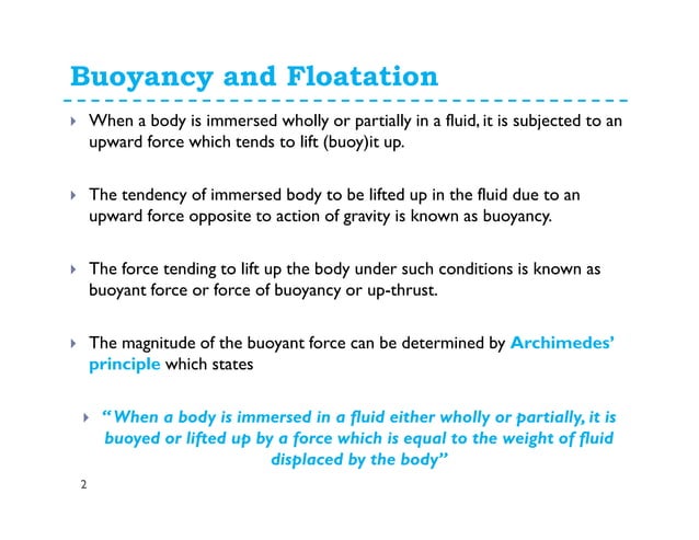 Buoyancy and floatation | PDF | Physics | Science