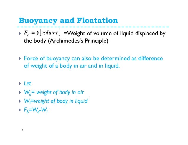 Buoyancy and floatation | PDF | Physics | Science