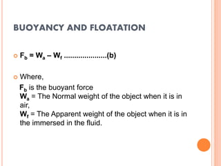 Buoyant Force Equation