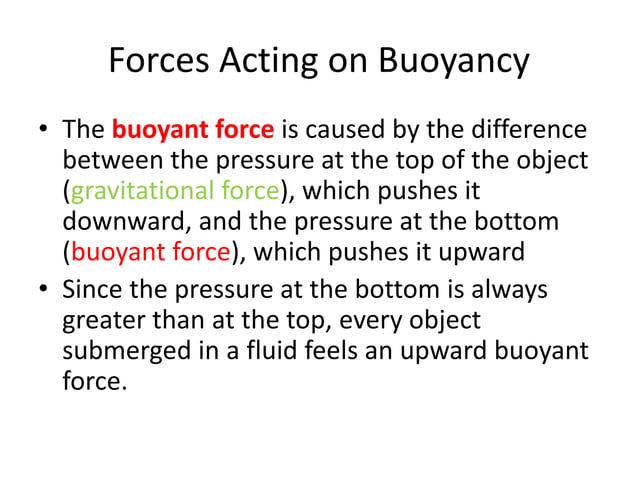Buoyancy & floatation | PPTX | Physics | Science