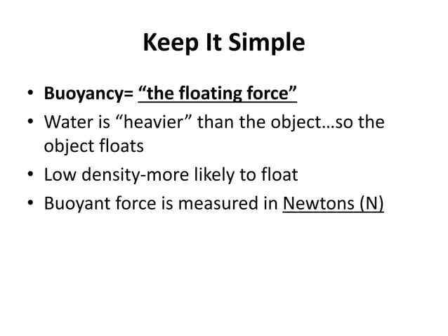Buoyancy & floatation | PPTX | Physics | Science