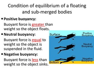 Buoyancy & floatation | PPTX