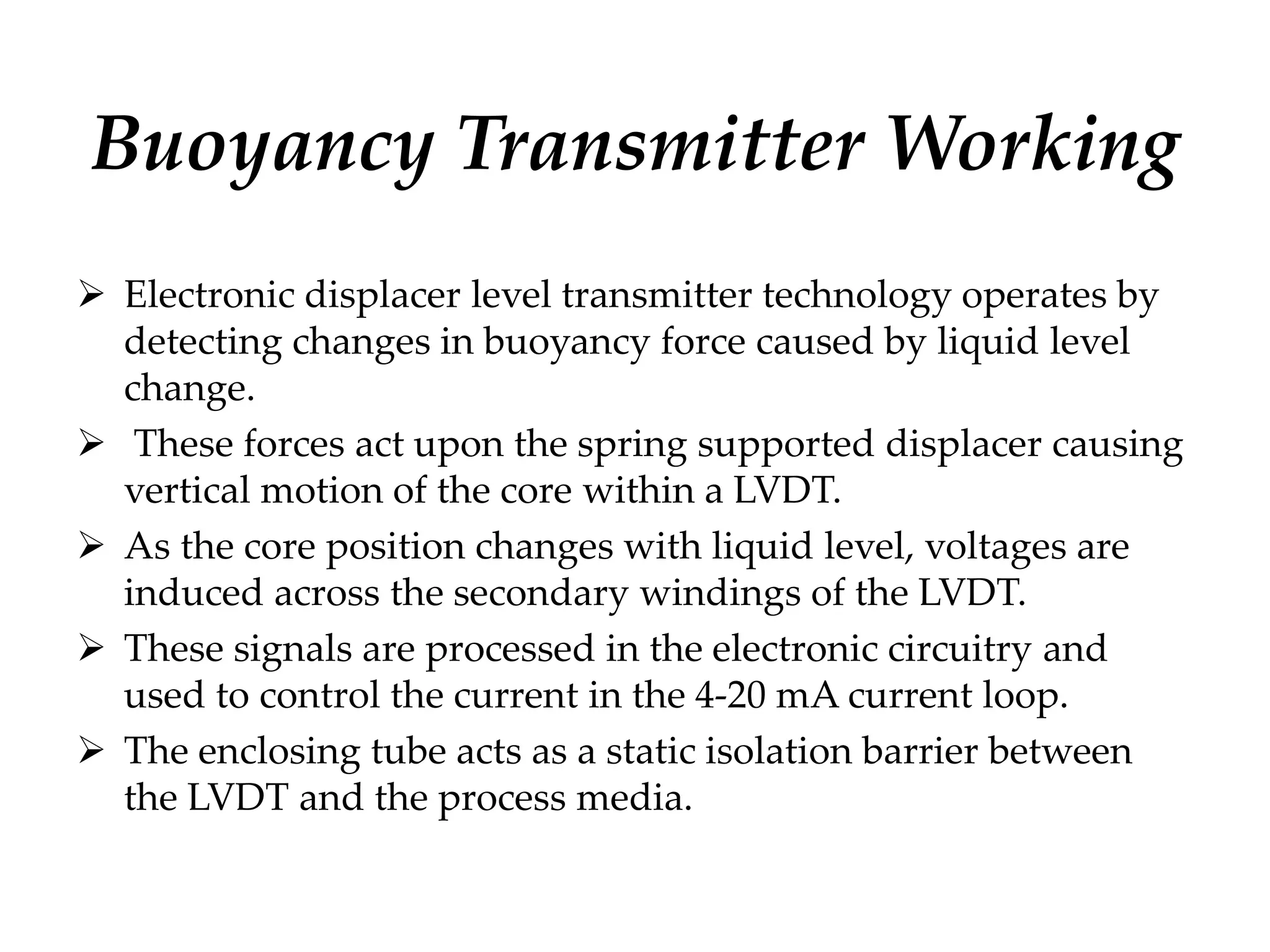 Buoyancy transmitters ppt | PPTX