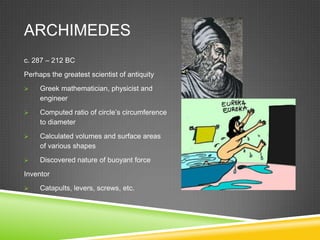 Buoyant force & archimedes principle | PPTX