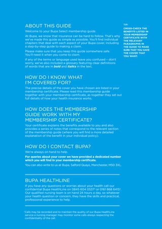 Bupa select-membership-guide | PDF