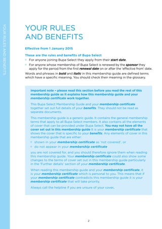 Bupa select-membership-guide | PDF