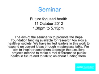 Bupa Foundation | PPT