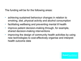 Bupa Foundation | PPT