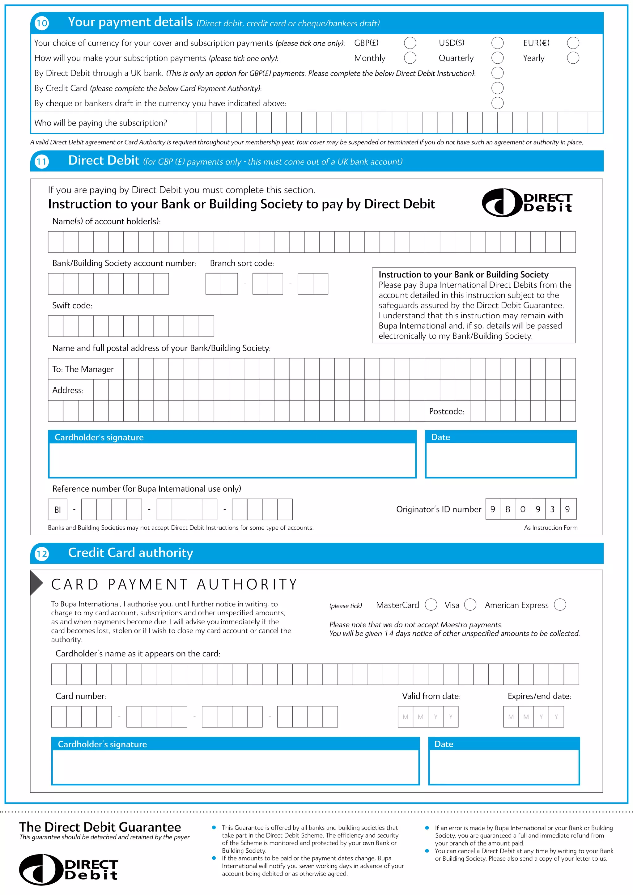 Pacific Prime - Bupa Lifeline Application Form | PDF
