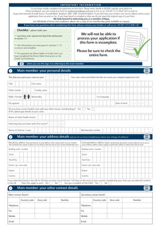 Pacific Prime - Bupa Worldwide Health Options Application Form | PDF ...