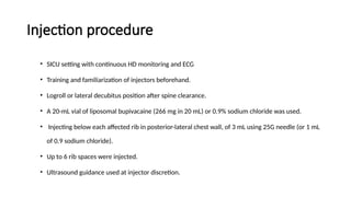 Intercostal liposomal bupivacaine injection for rib fractures: A ...