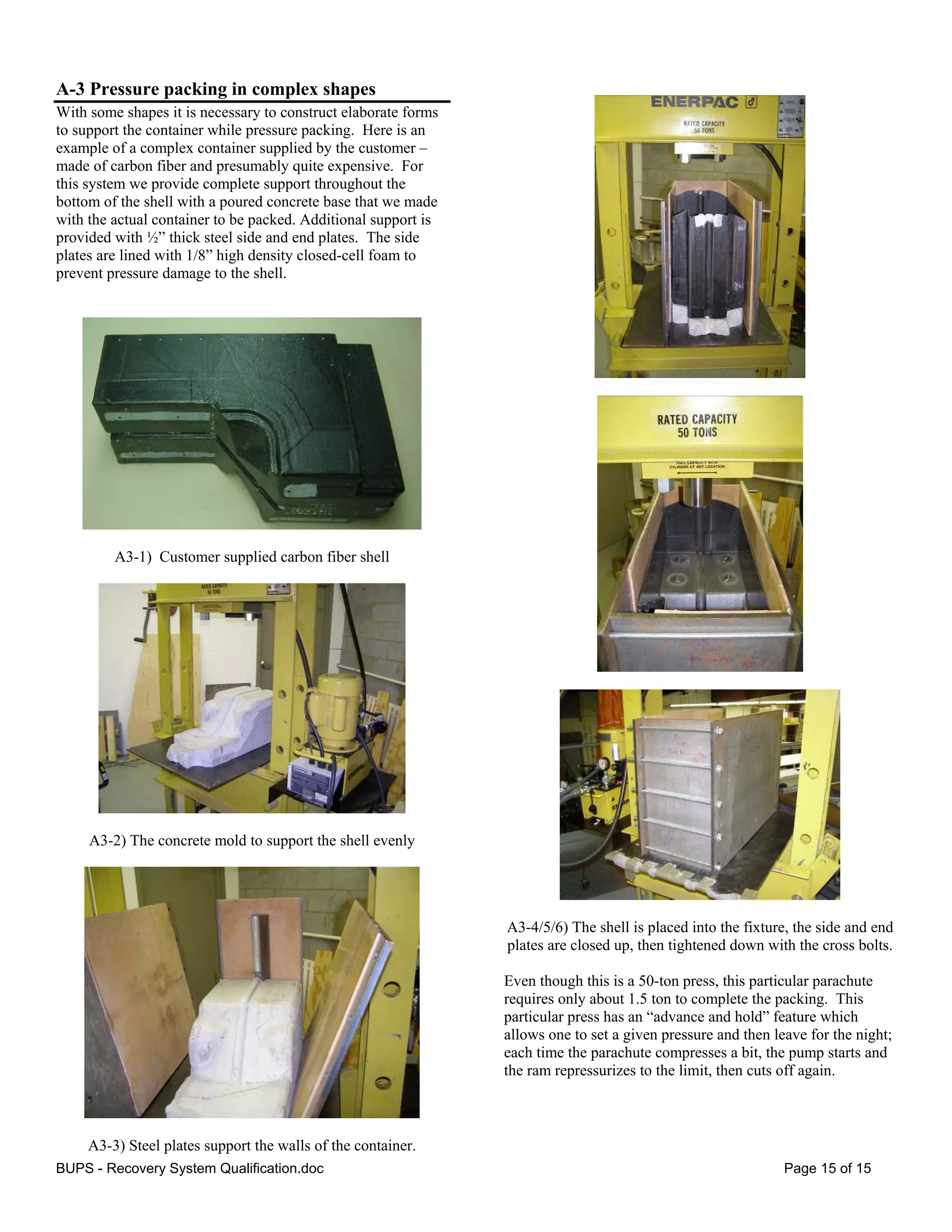 Bups recovery system qualification | PDF