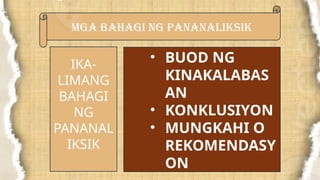 Paggawa o Pagsulat ng Unang Burador o Draft | PPTX