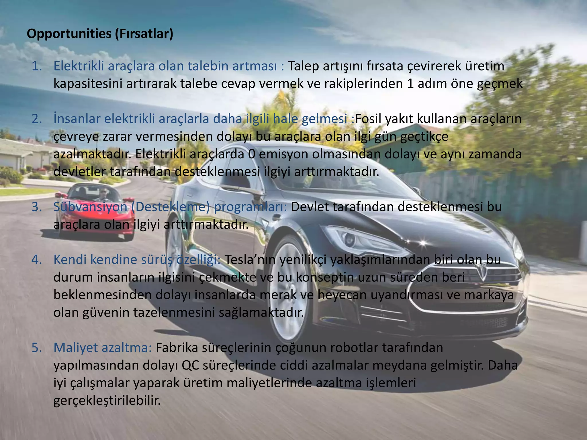 TESLA Motors SWOT Analizi | PPT