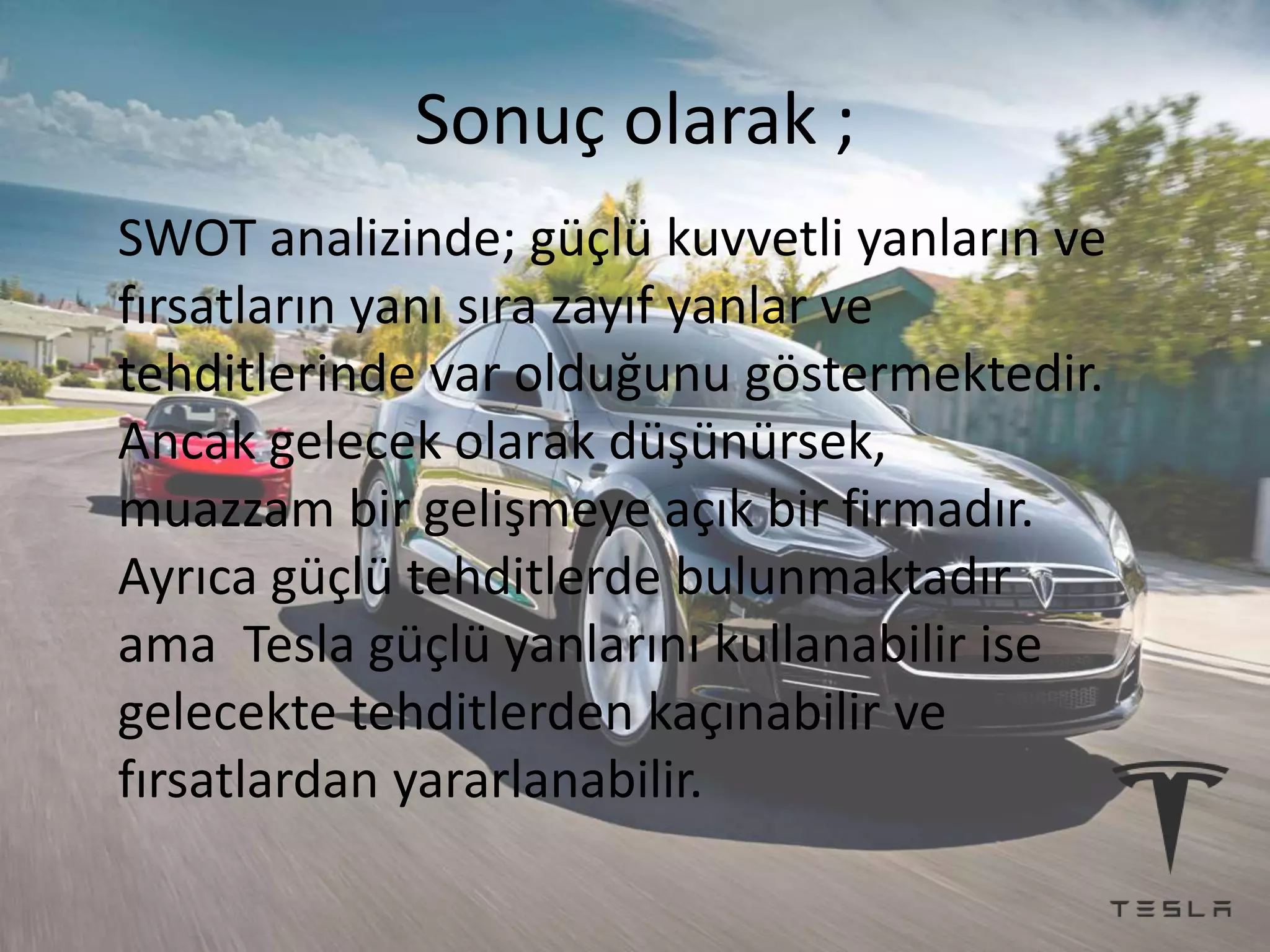 TESLA Motors SWOT Analizi | PPT