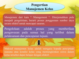 Komponen dan Prinsip-prinsip Manajemen Kelas | PPTX