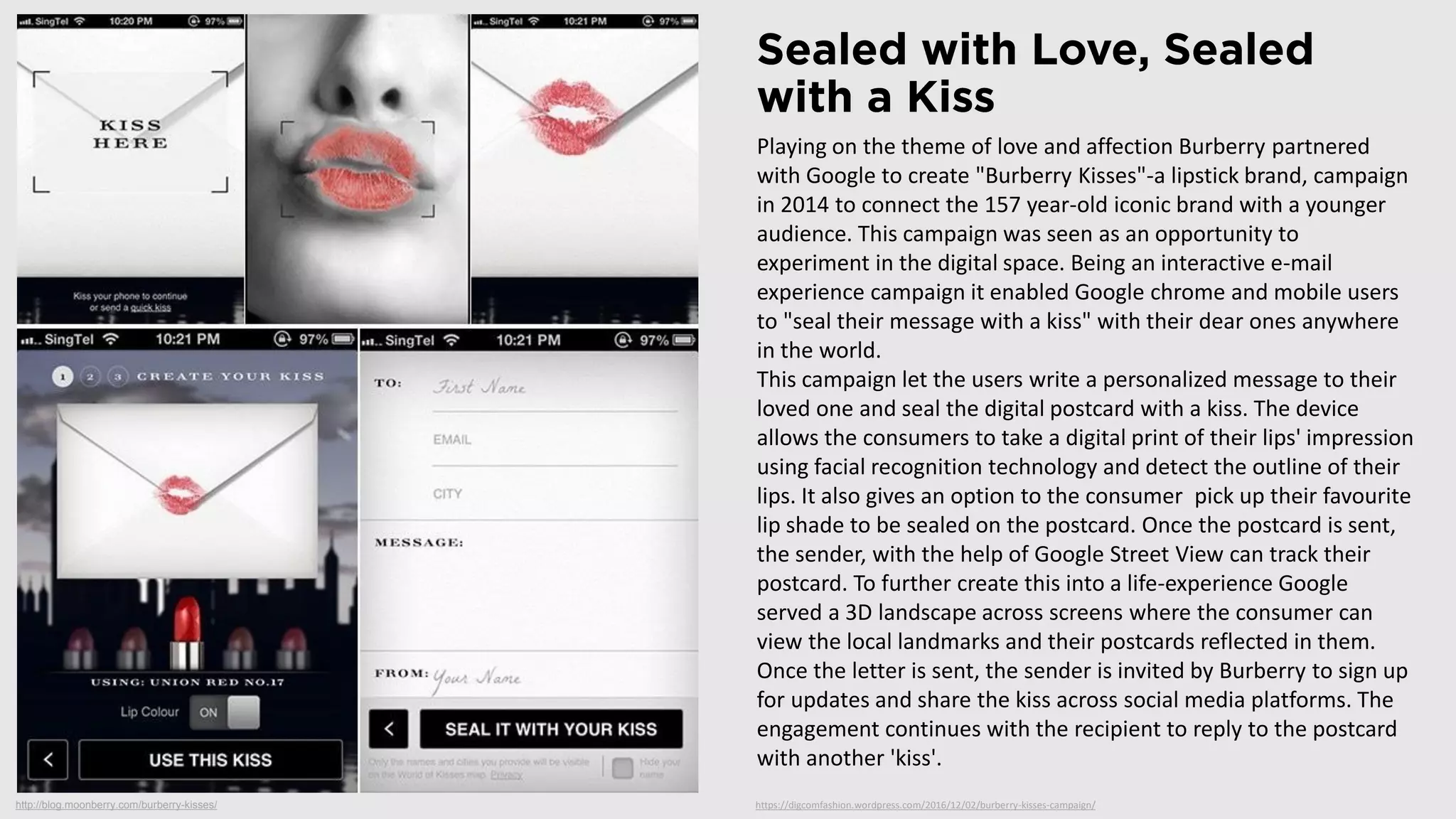 Burberry - Kisses Campaign - Burberry launched a campaign by partnering ...