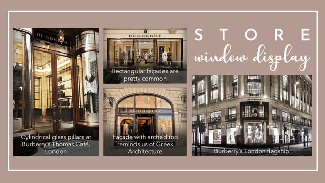 Burberry - Brand Study & Wallpaper, Window Display, Prop Design | PPT