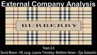 Burberry External Company Analysis | PPTX