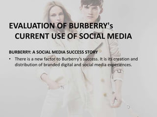 Burberry Social media analysis university of strathclyde | PPTX
