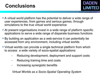 Virtual Worlds as a Socio-Spatial Operating System | PPT