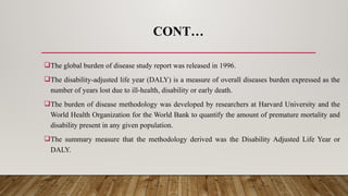 BURDEN OF DISEASE and QALY and DALY of Life | PPTX