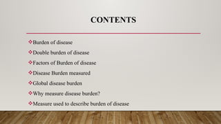 BURDEN OF DISEASE and QALY and DALY of Life | PPTX