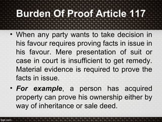 Burden of proof ppt | PPT