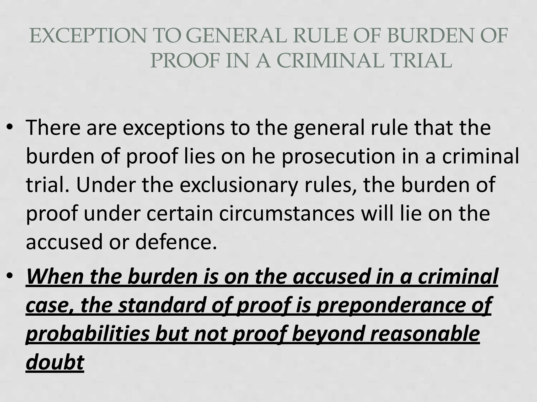 BURDEN OF PROOF PPT and it's shifting onus | PPTX