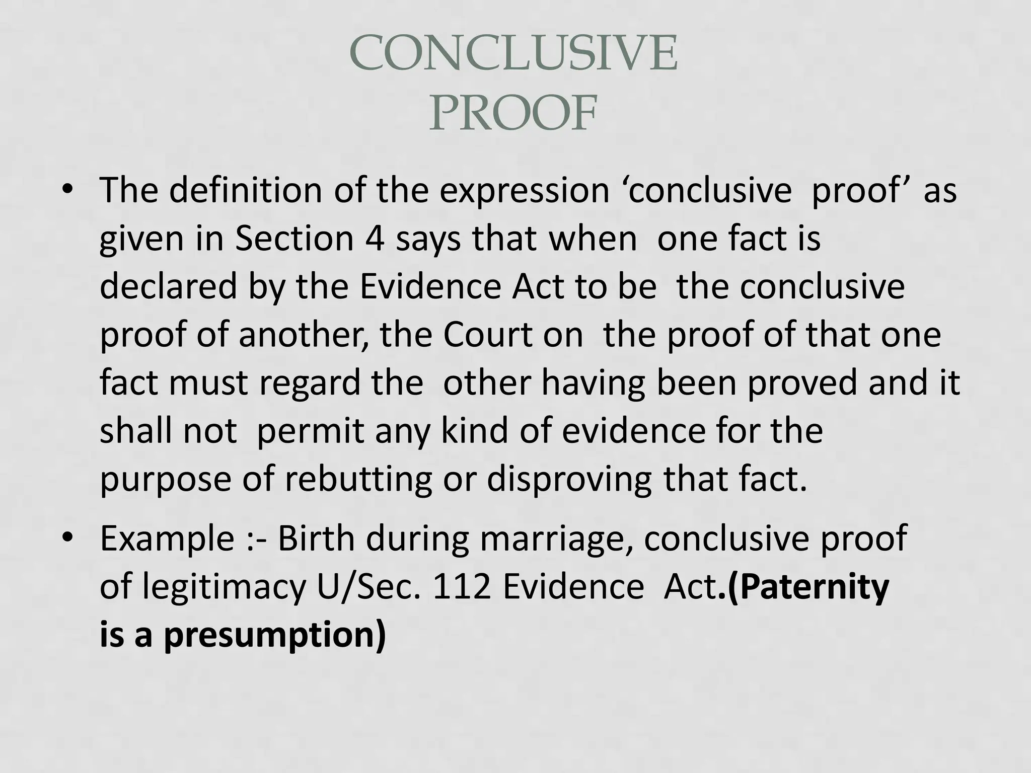 BURDEN OF PROOF PPT and it's shifting onus | PPTX