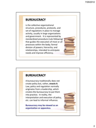 Bureaucracy handouts | PDF
