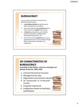 Bureaucracy handouts | PDF