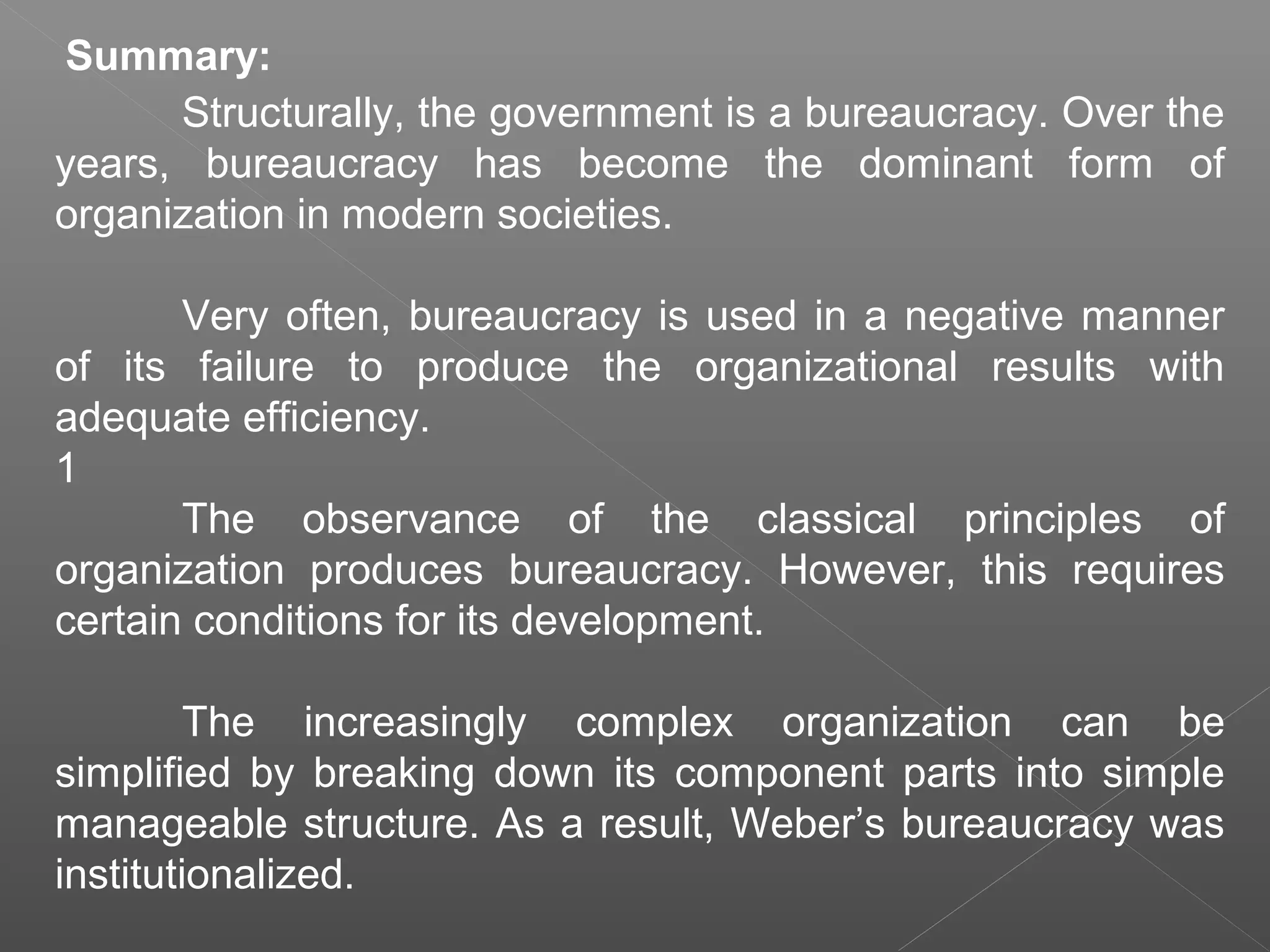 Bureaucracy and phil govt | PPT