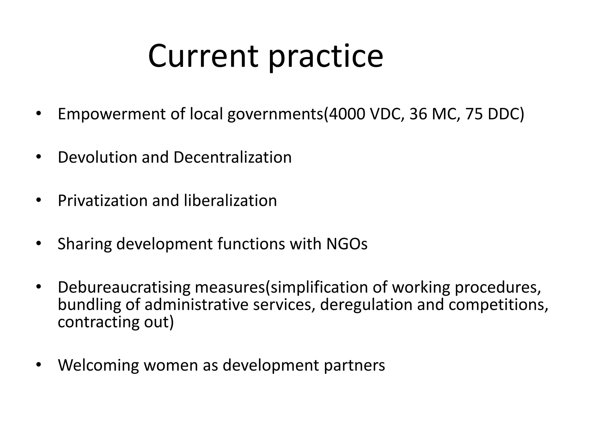 Development Management and Bureaucracy restraining and constraining ...