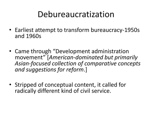 Development Management and Bureaucracy restraining and constraining ...