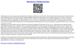 Bureaucracy Summary | PPT