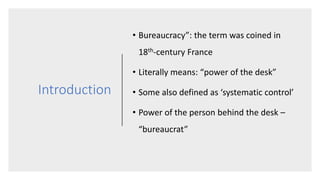 Bureaucratic managemet hkb | PPTX | Business | Business and Finance