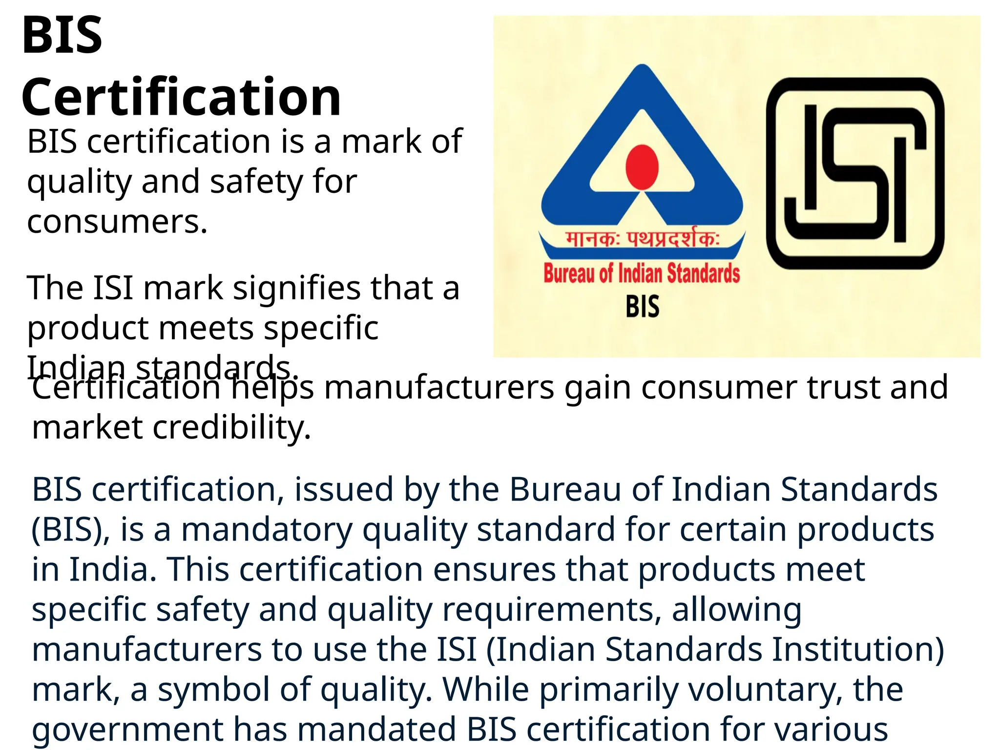 Bureau of Indian Standard (BIS) and its challenges | PPTX