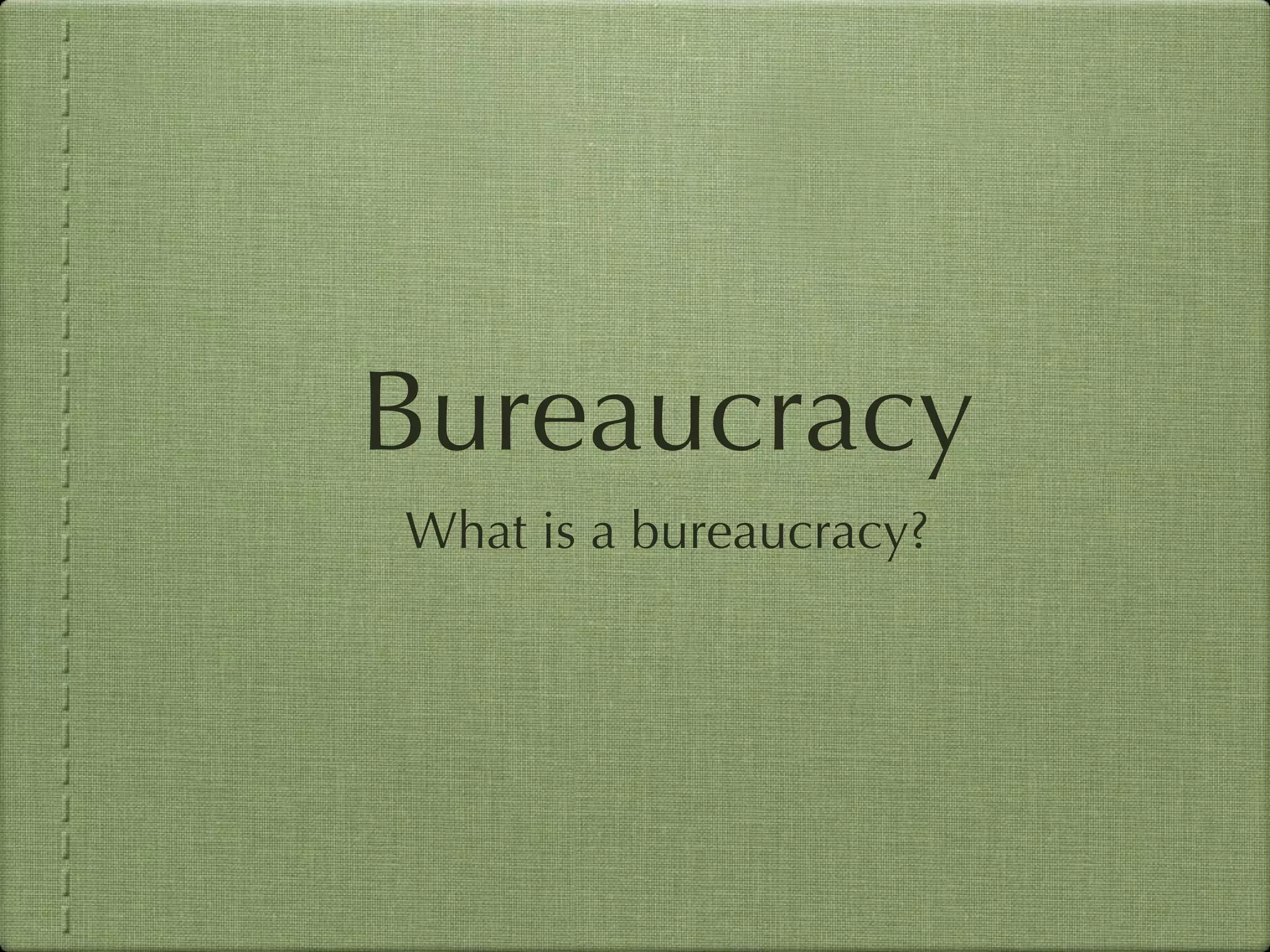 Bureaucracy | PPT