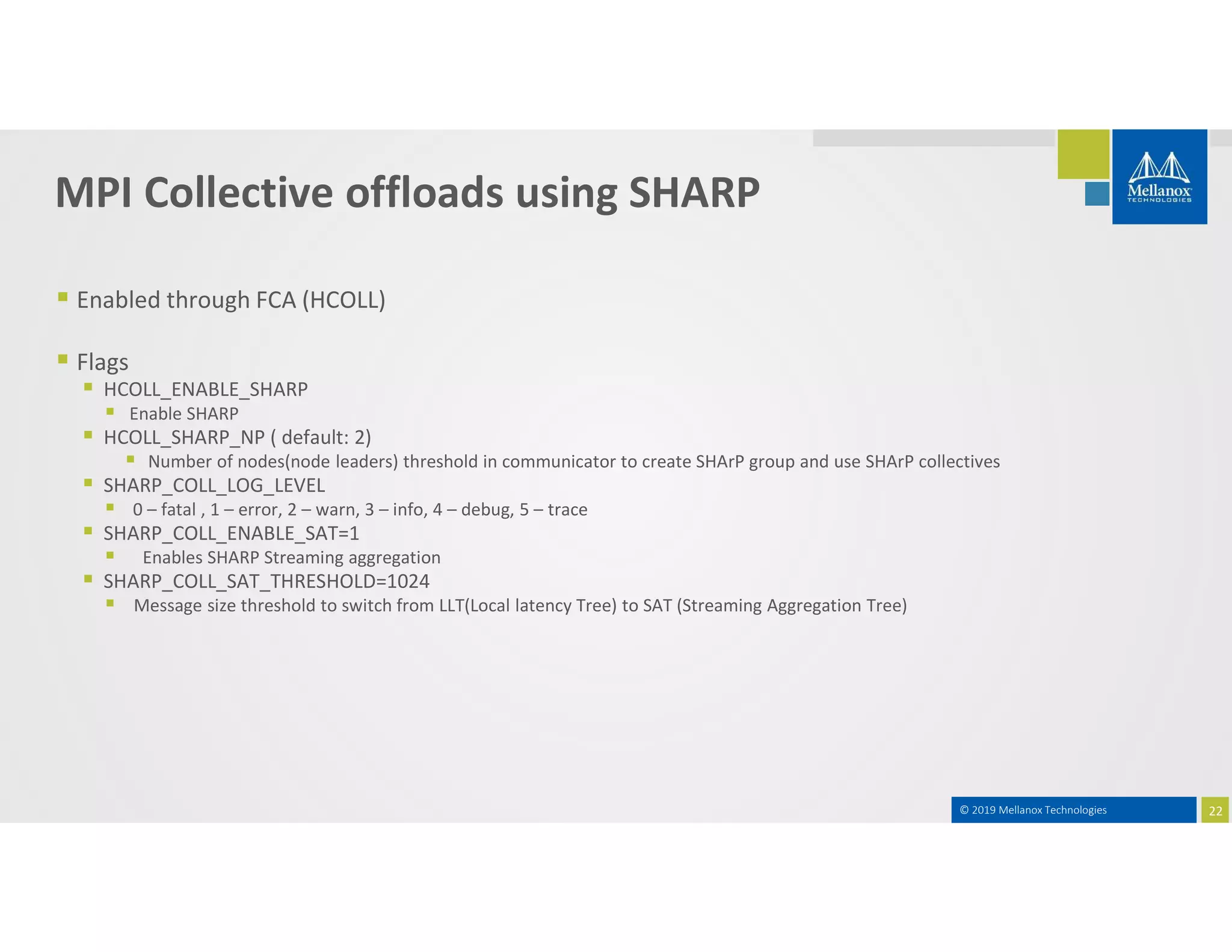 SHARP: In-Network Scalable Hierarchical Aggregation and Reduction ... SHARP: In-Network Scalable Hierarchical Aggregation and Reduction ...