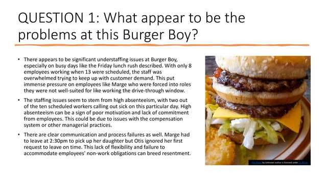Burger Boy case study presentation human resource management | PPT