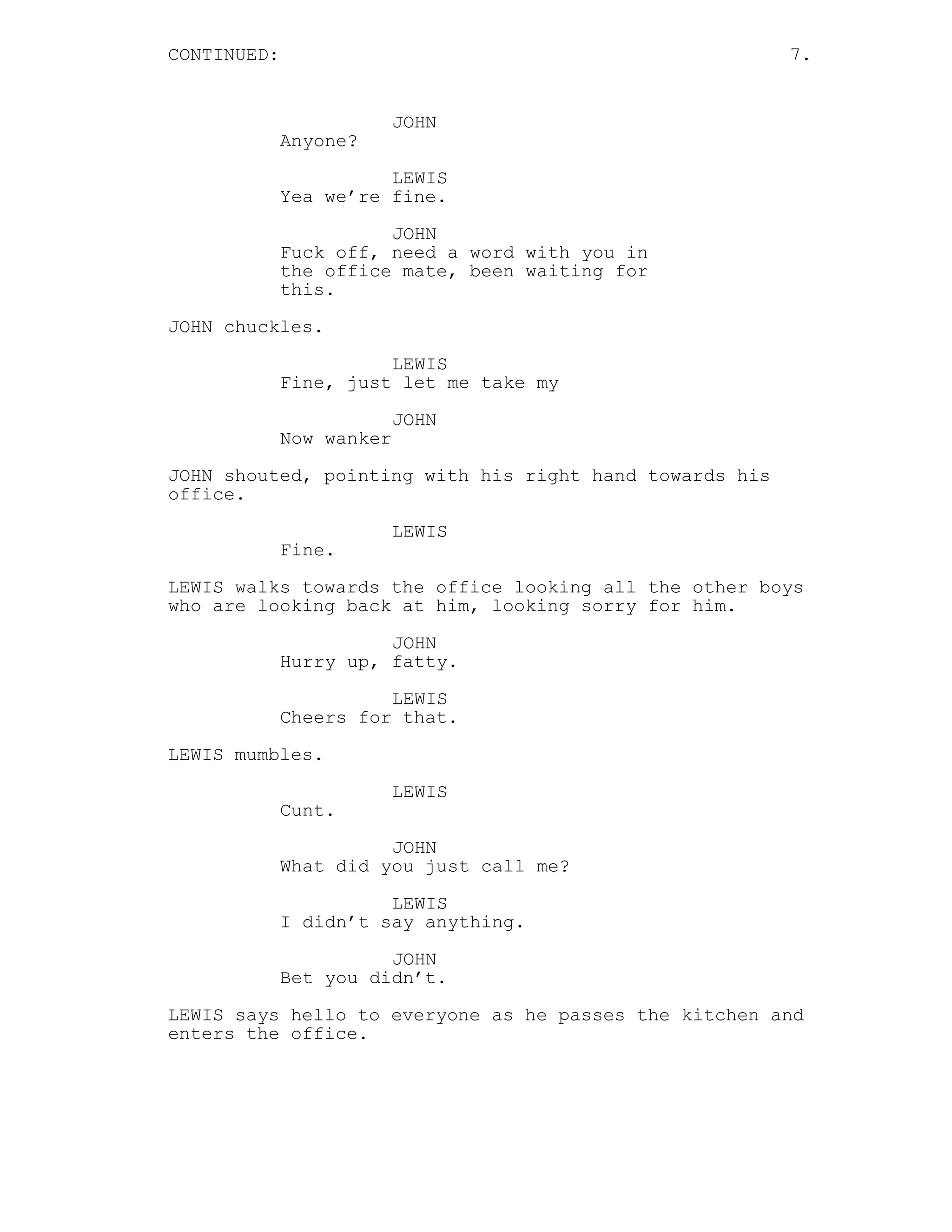 Burger boy screenplay | PDF | Obscenity and Profanity | Sensitive Topics