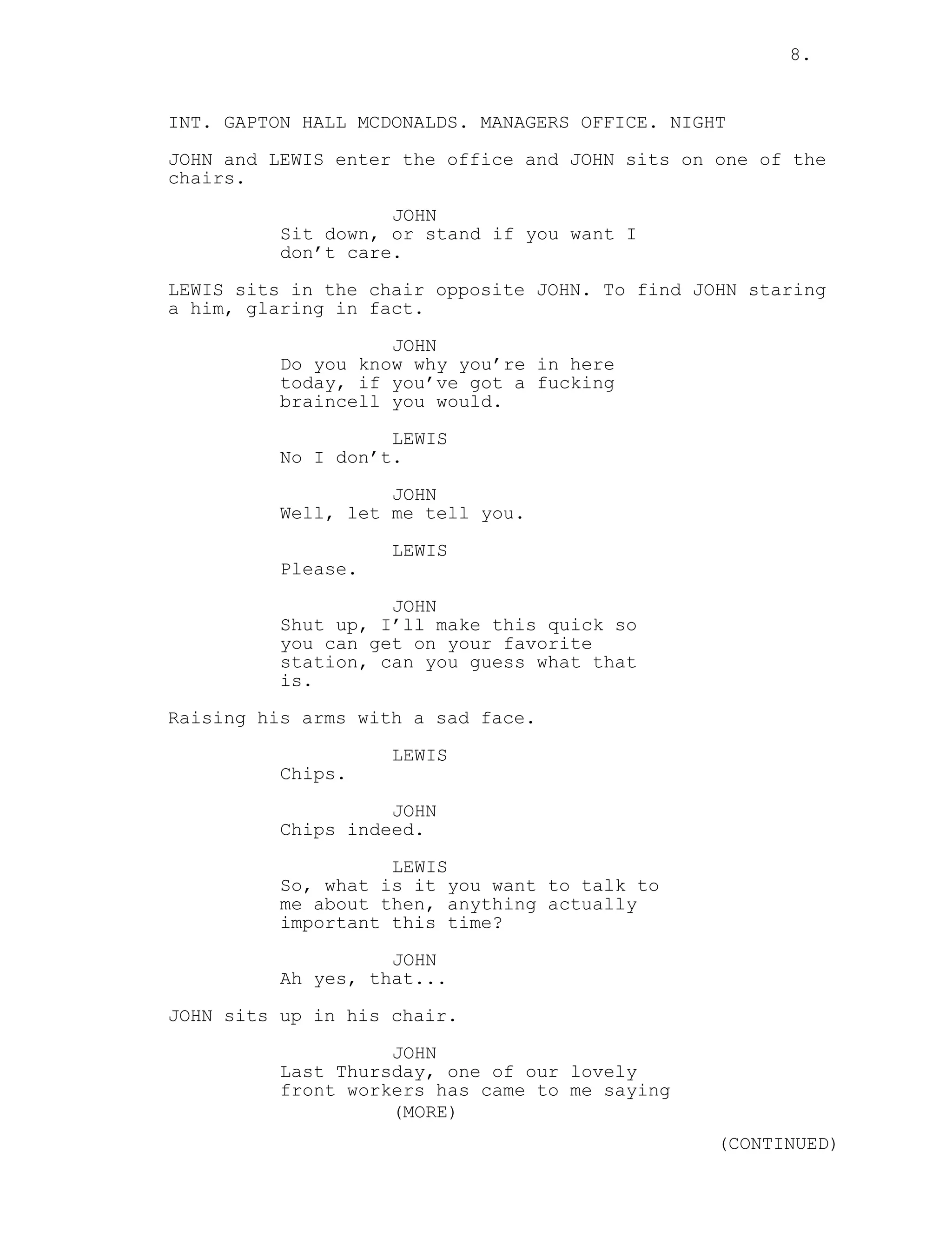 Burger boy screenplay | PDF | Obscenity and Profanity | Sensitive Topics