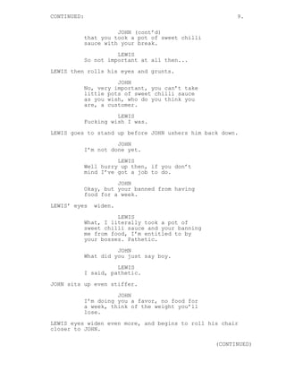 Burger boy screenplay | PDF