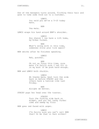 Burger boy screenplay | PDF | Obscenity and Profanity | Sensitive Topics