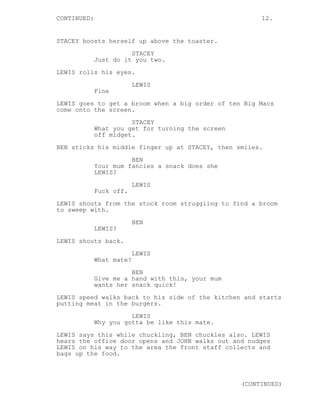 Burger boy screenplay | PDF | Obscenity and Profanity | Sensitive Topics