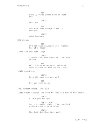 Burger boy screenplay | PDF | Obscenity and Profanity | Sensitive Topics